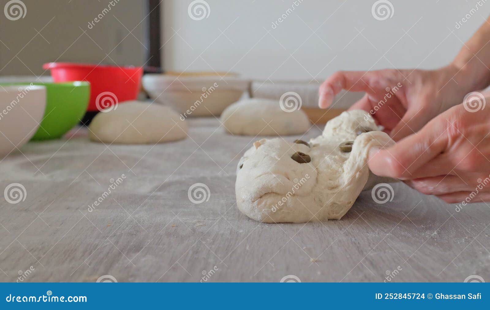 Process of Preparing Sourdough Bread Stock Photo - Image of chocolate ...
