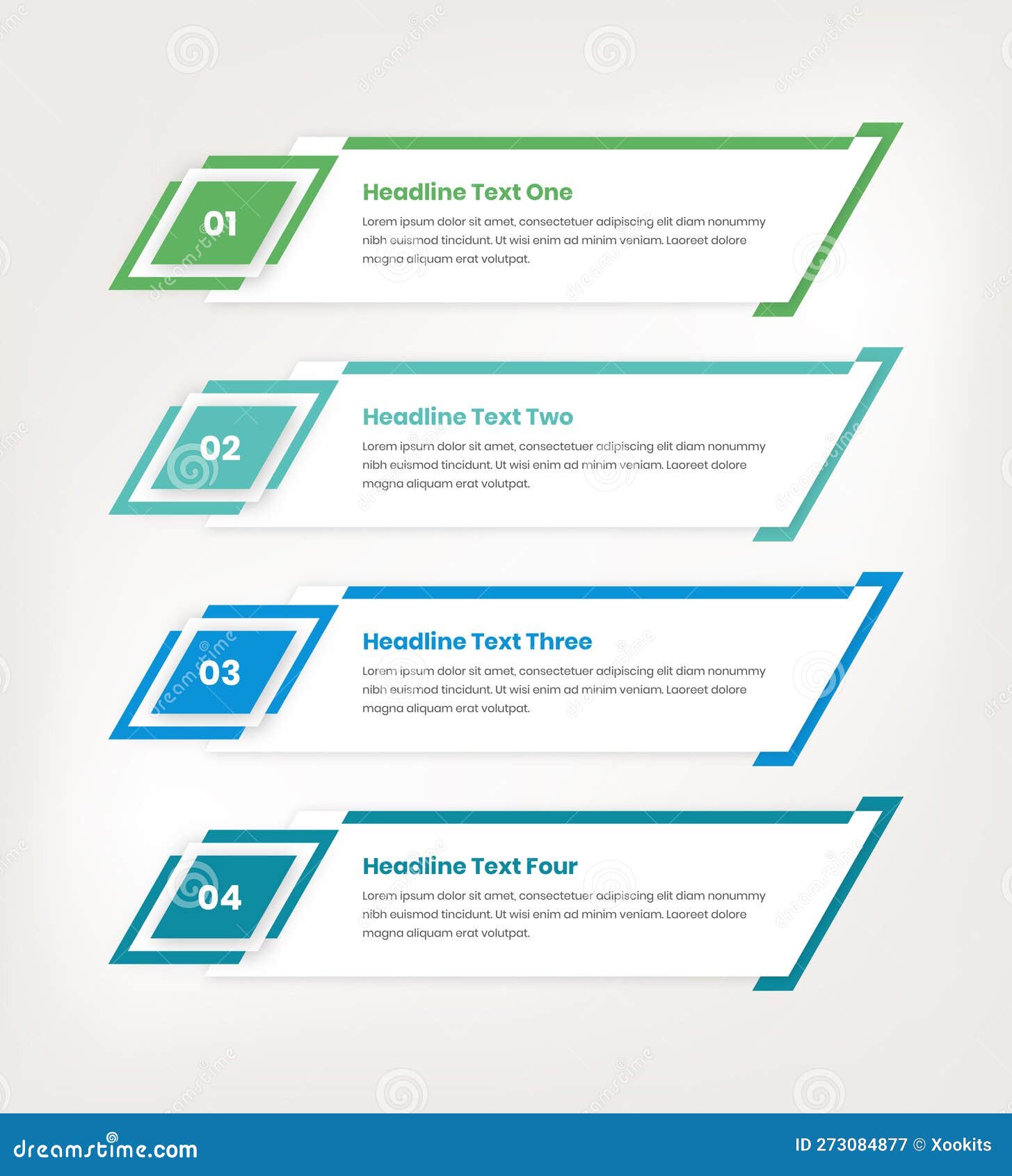 Process Presentation Infographic Template with Abstract Shapes Stock ...