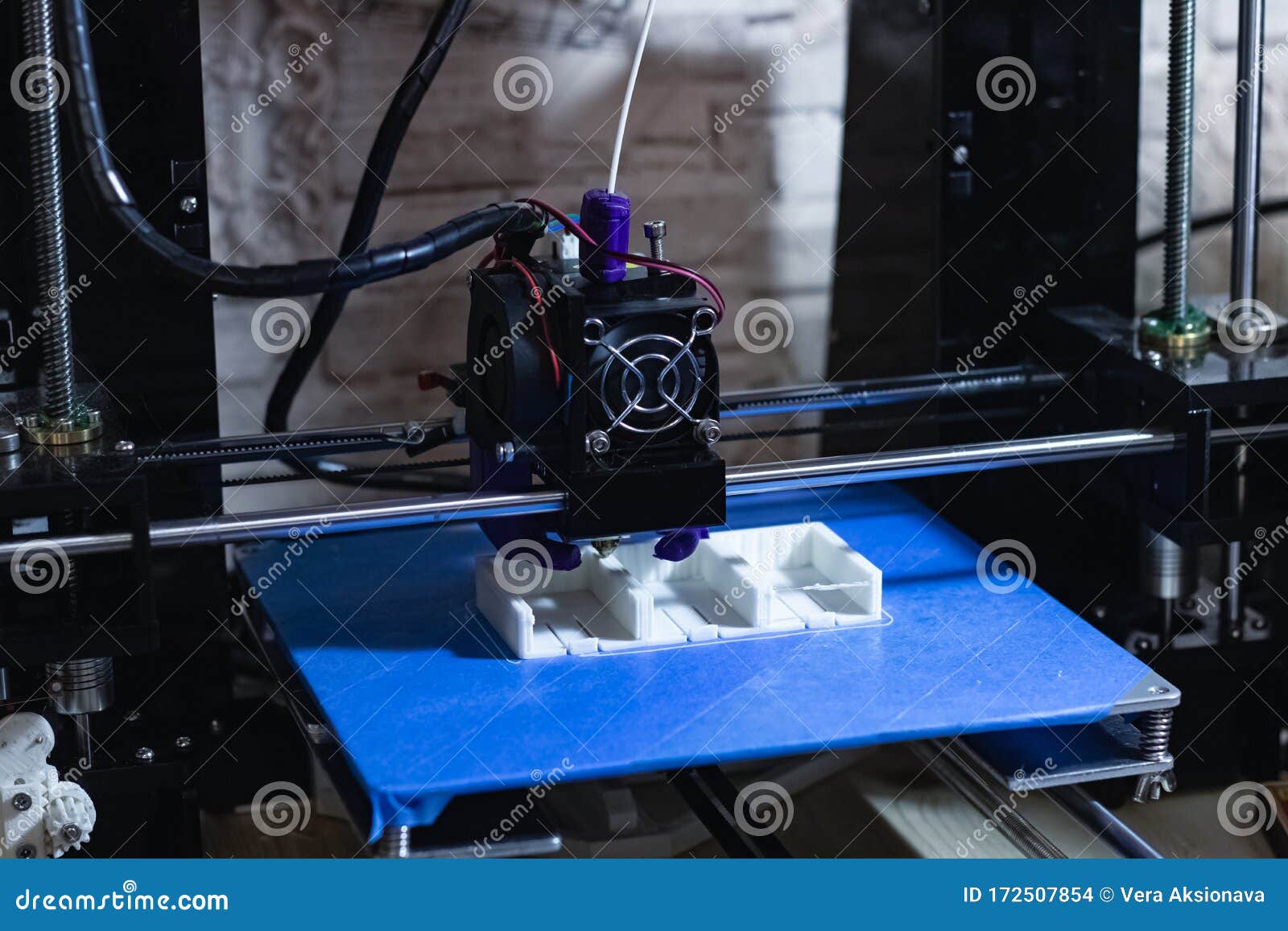 The Process of Printing on a 3D Printer Stock Photo - Image of industry ...