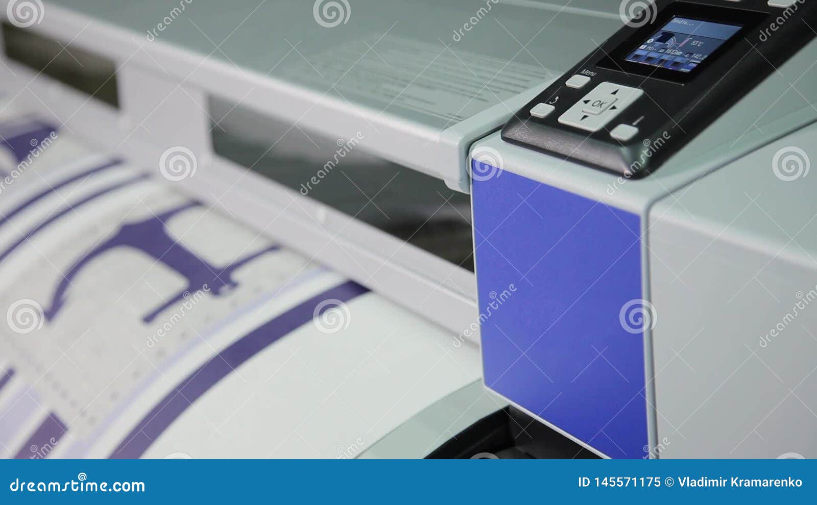 The Process of Printing on a Large Format Printer. Printing Wallpaper ...
