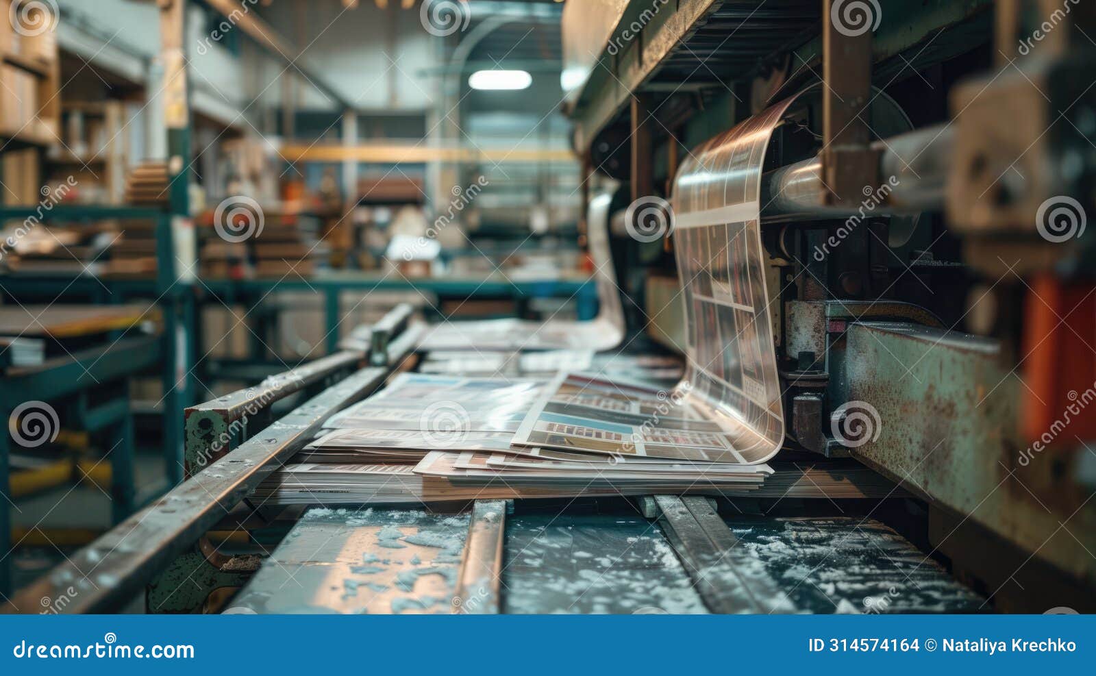 The Process of Printing Magazines and Newspapers Stock Photo - Image of ...