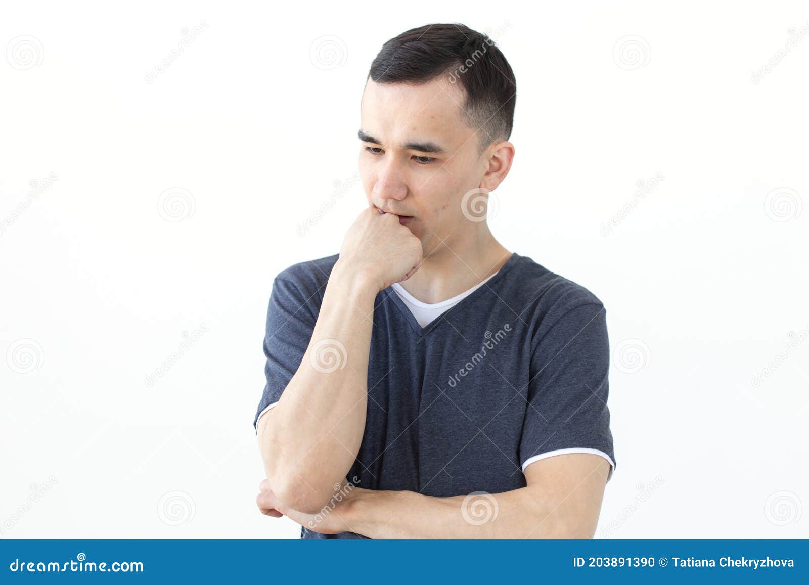 Process, Problem, People Concept - Young Man Thinking about Problem ...