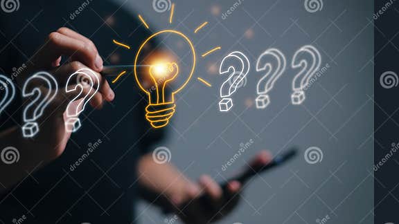 The Process of Problem Solving or Idea Formation. Question Mark and ...