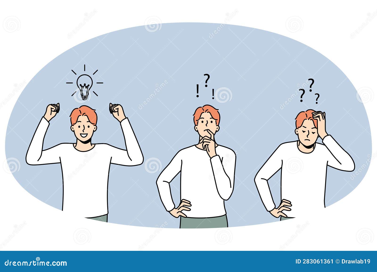 Process of problem solving stock vector. Illustration of question ...
