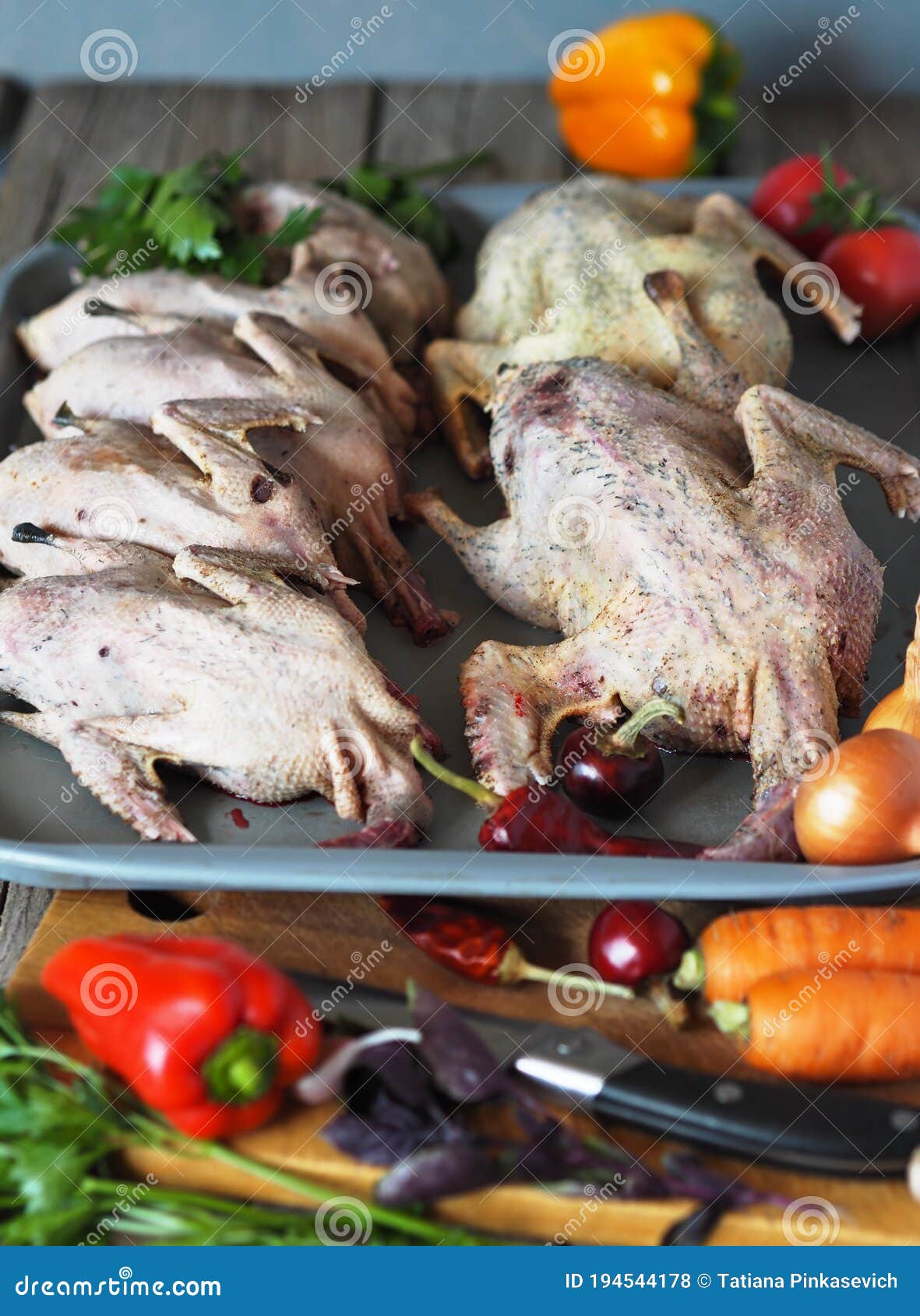 The Process of Processing Wild Ducks for Cooking. Raw Wild Duck ...