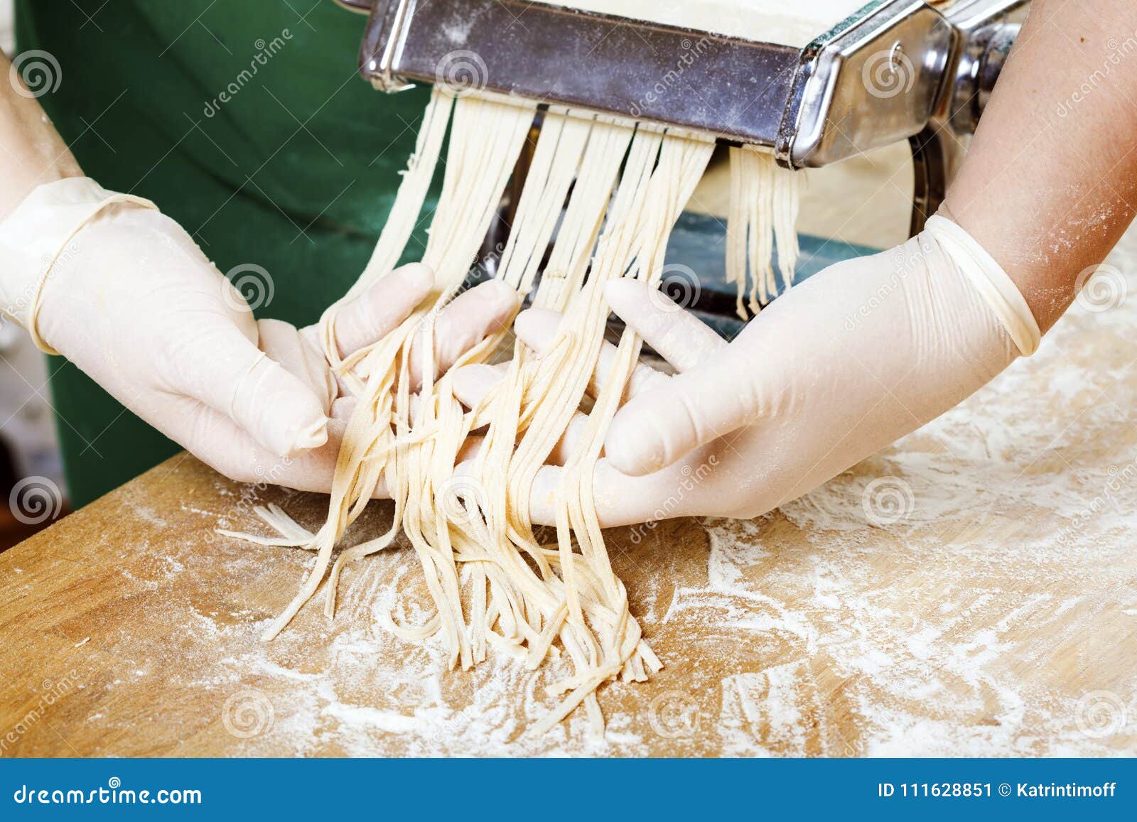 Fresh Pasta on Kitchen Table Stock Image - Image of cuisine, decoration ...