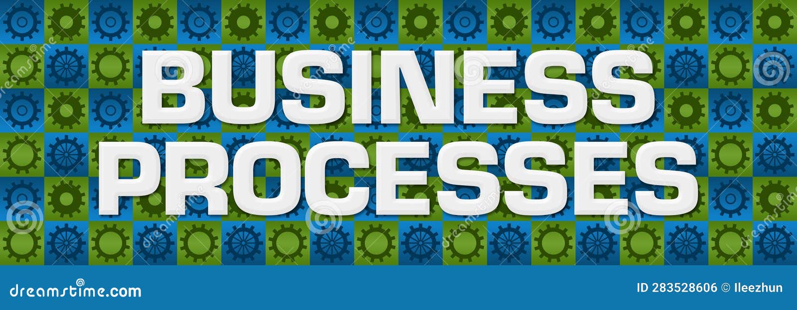 Business Processes Green Blue Gears Square Texture Stock Illustration ...