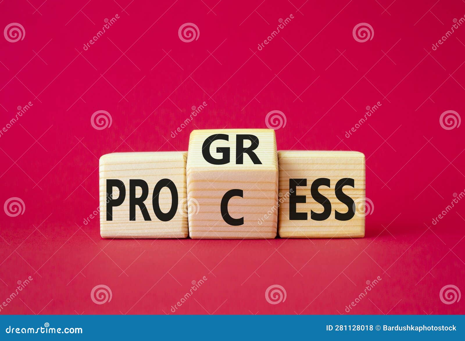 Progress Symbol. Wooden Blocks With Words Monitor And Measure Your ...