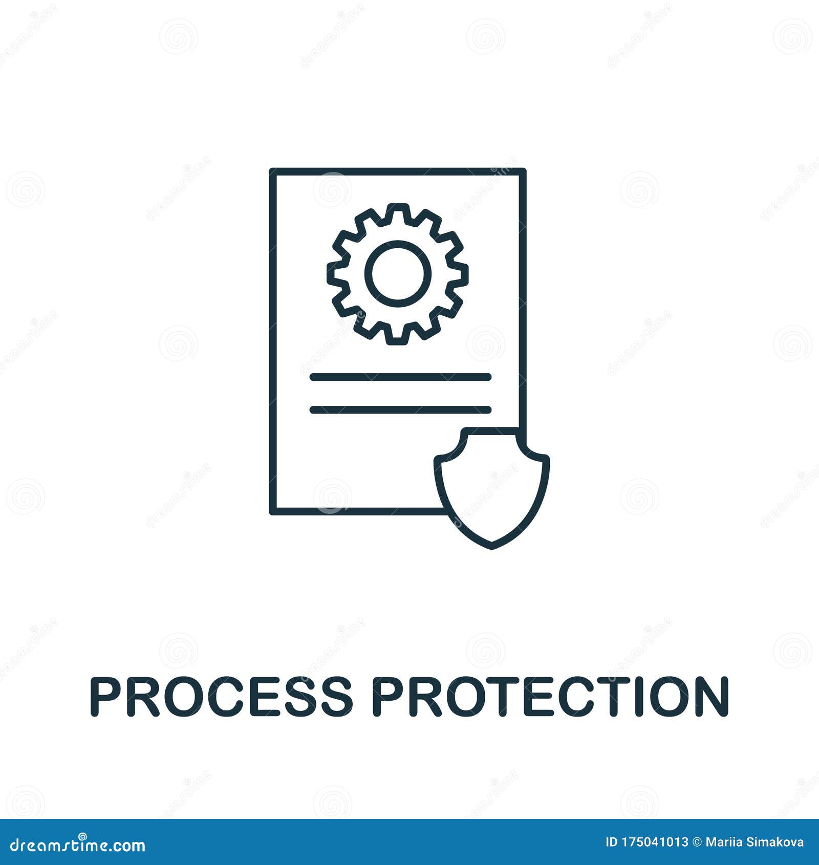 Process Protection Icon from Cyber Security Collection. Simple Line ...