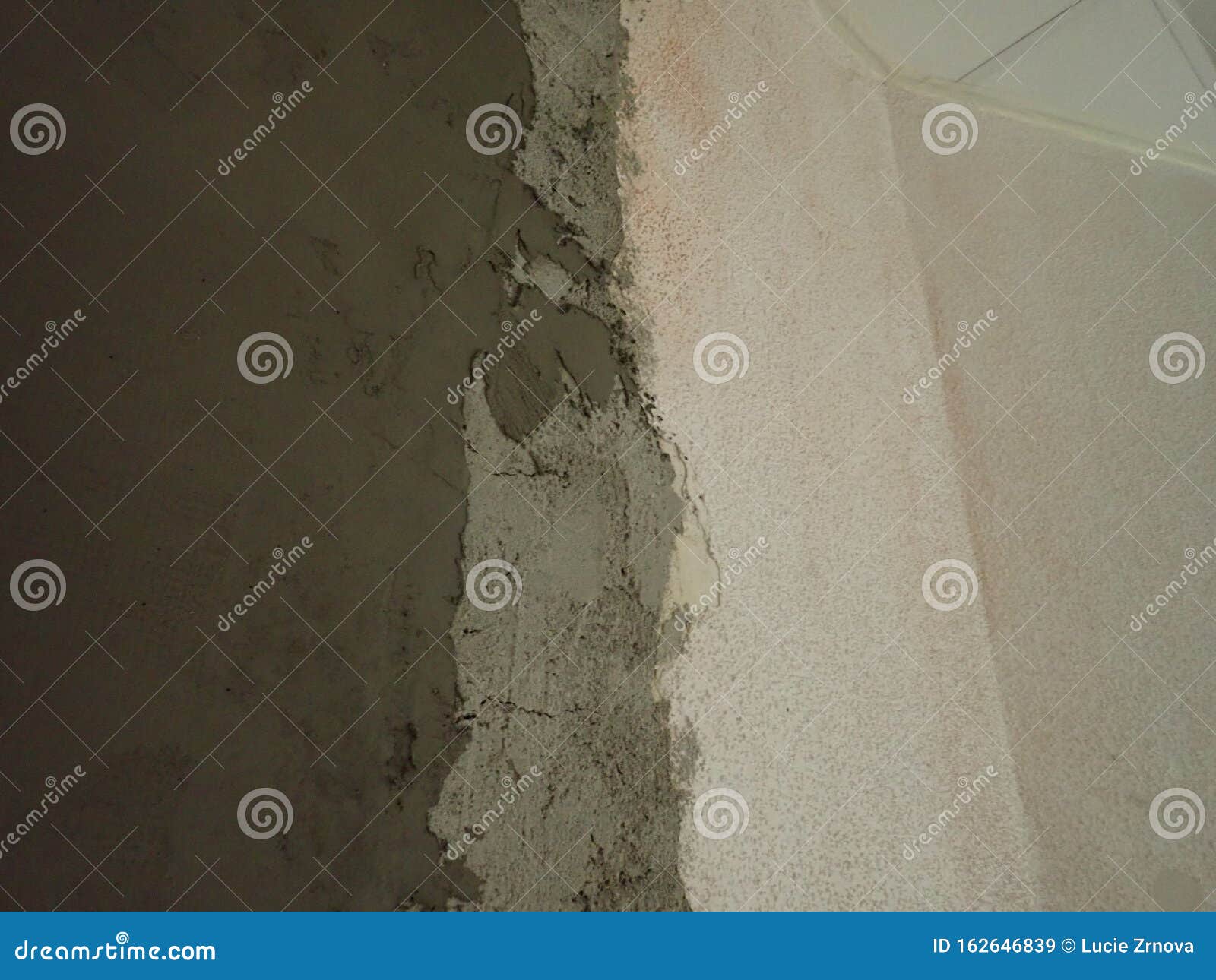Reconstruction of a Wall Plaster Stock Image - Image of mortar ...