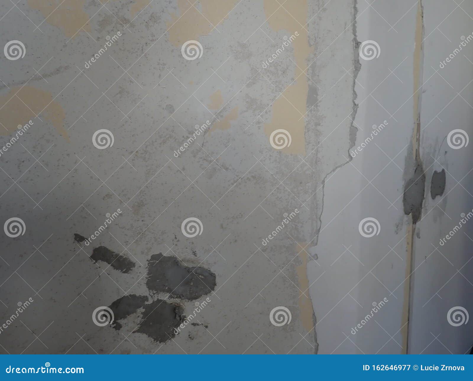 Reconstruction of a Wall Plaster Stock Image - Image of renovation ...