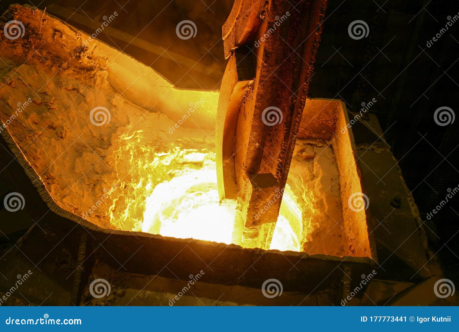 The Process of Recycling Scrap Metal. Centrifugal Metal Casting. the ...