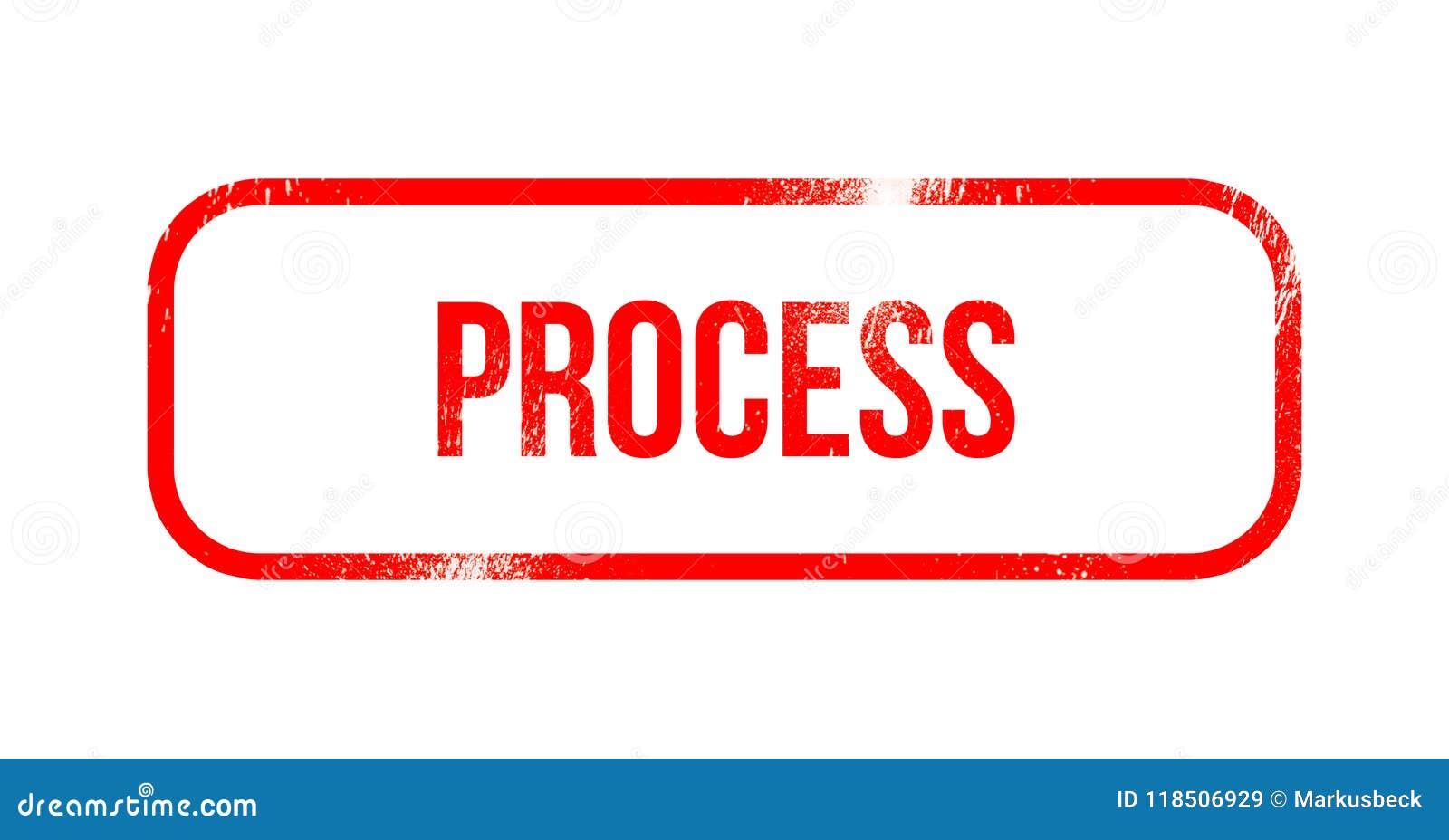 Process - Red Grunge Rubber, Stamp Stock Illustration - Illustration of ...