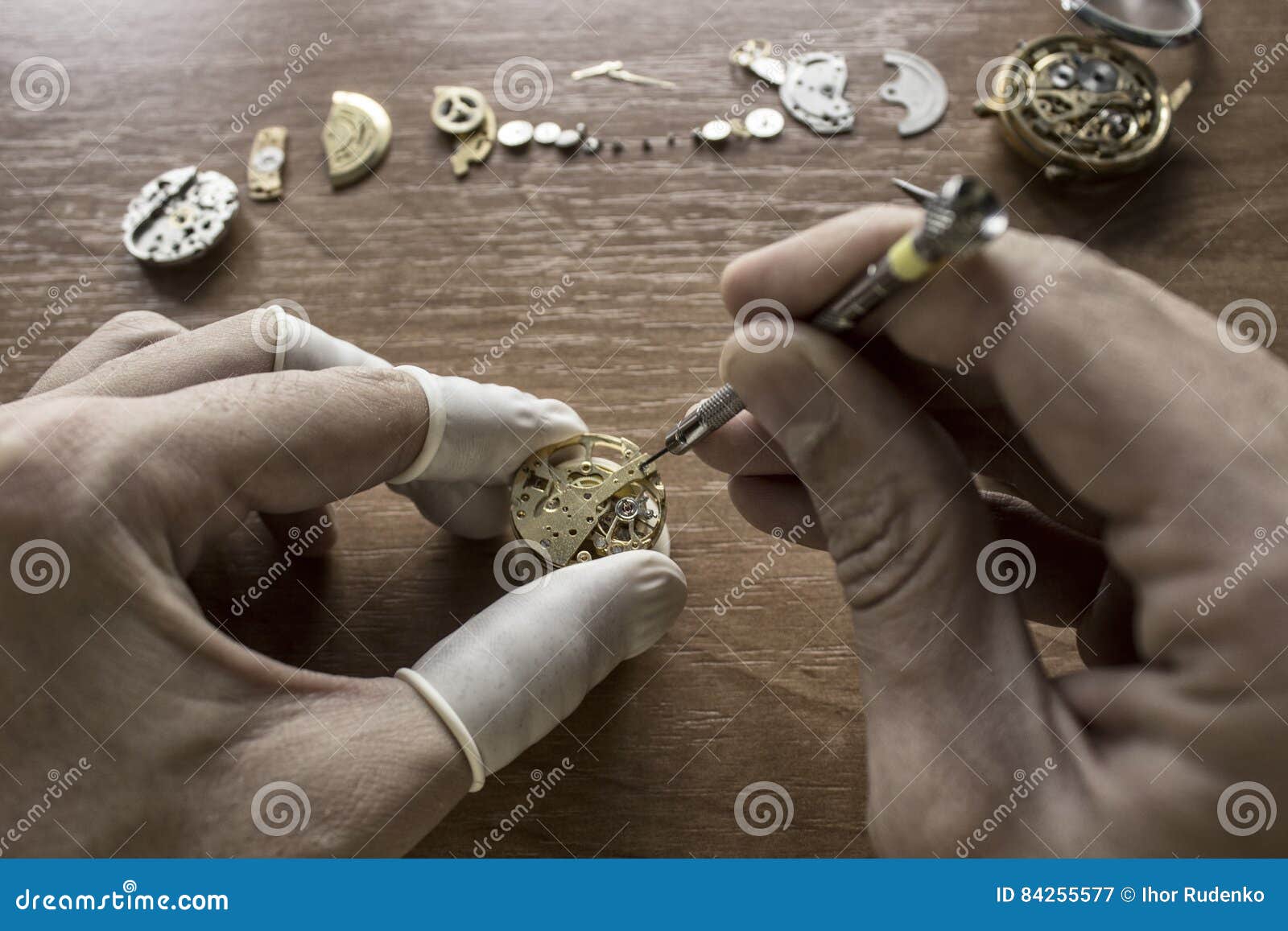 The Process of Repair Mechanical Watches Stock Image - Image of ...
