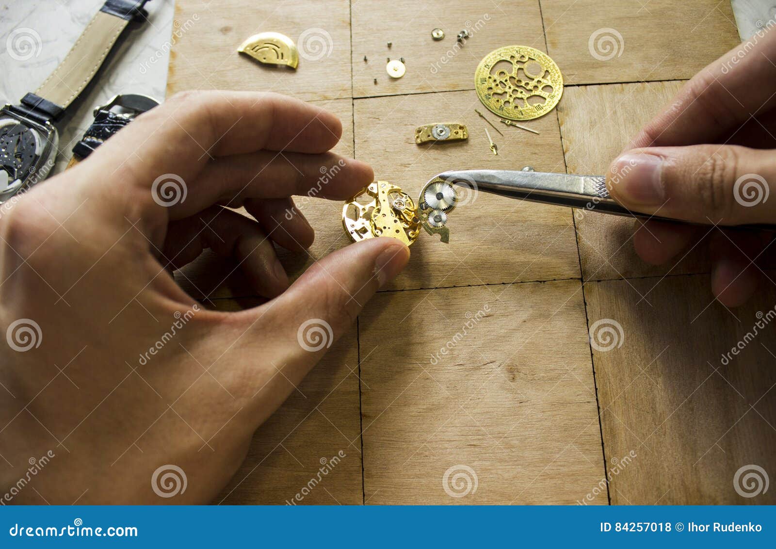 The Process of Repair Mechanical Watches Stock Photo - Image of ...