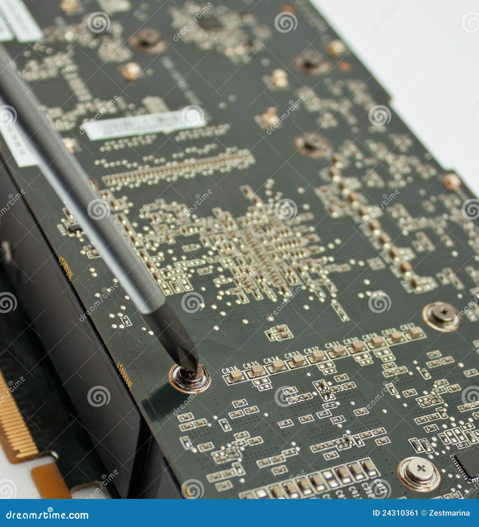 Process of Repairing Computer Electronic Board Stock Image - Image of ...
