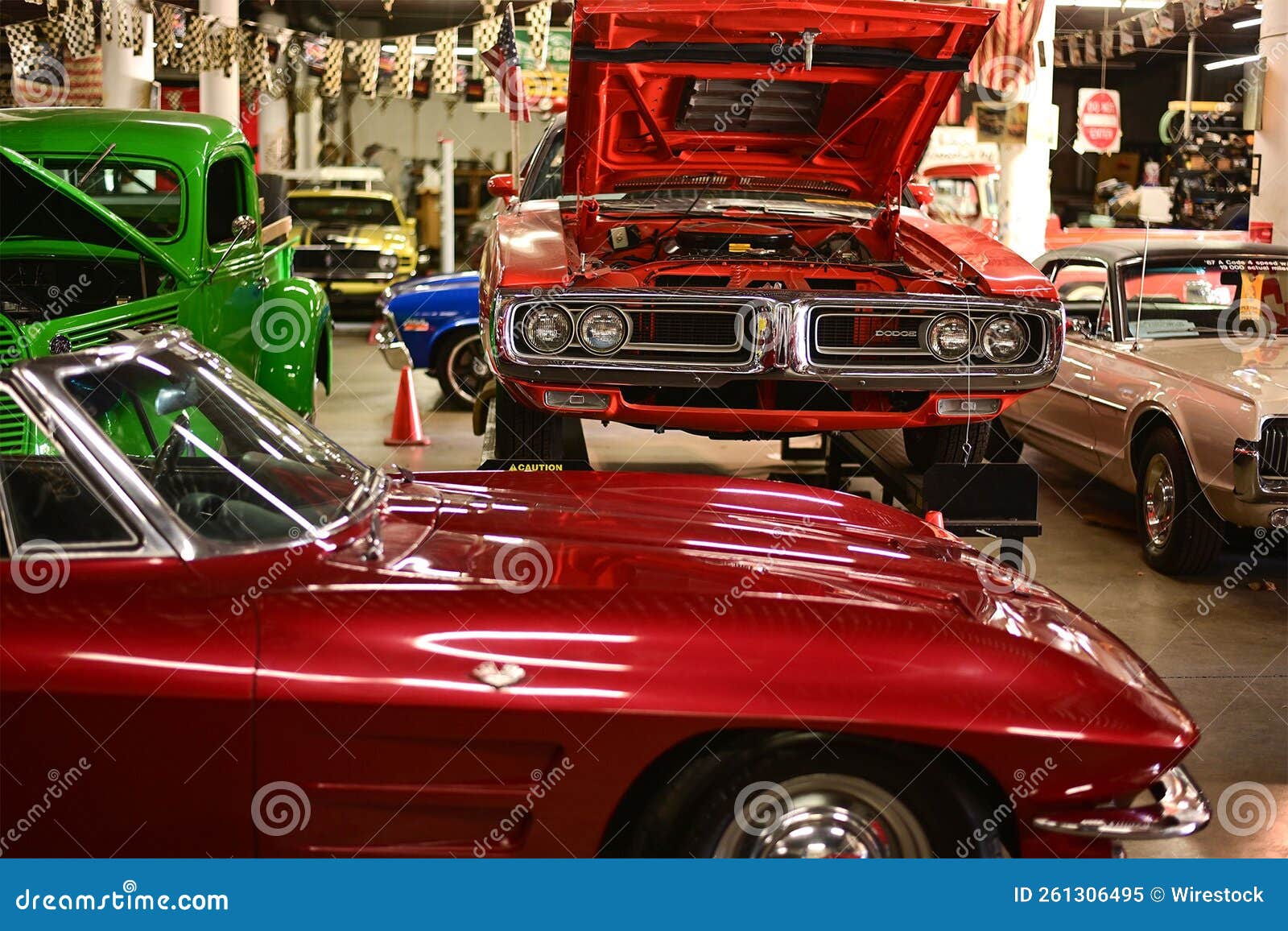 Process of Repairing Vintage Corvette in a Garage Editorial Image ...