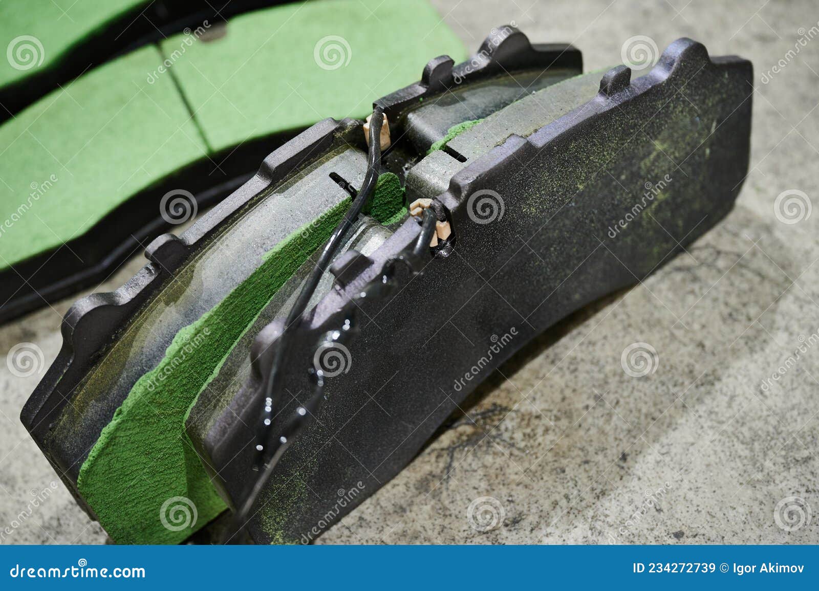 The Process of Replacing Brake Pads on a Regular Bus in a Workshop ...