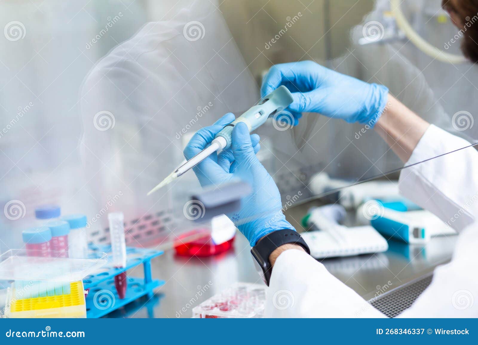 Process of Research and Chemical Experiments with Vials and Ampules ...