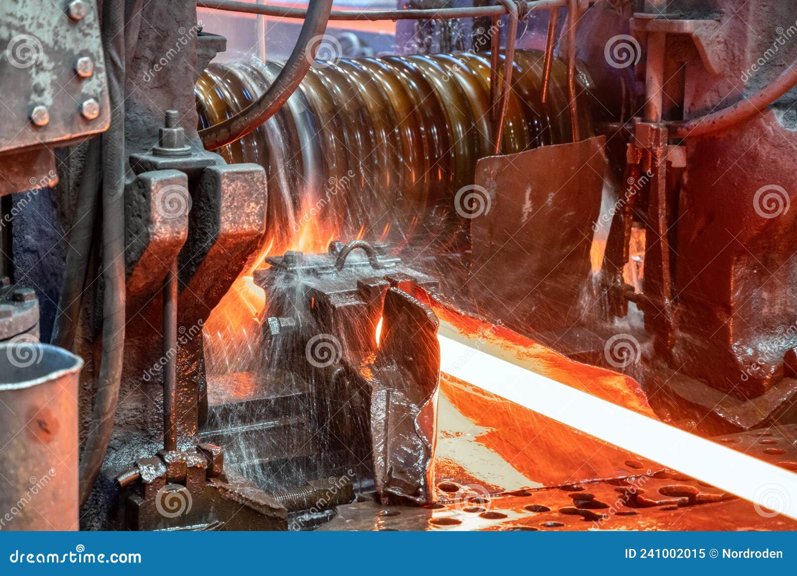 The Process of Rolling Hot Rolled Steel in a Rolling Mill Stock Image ...