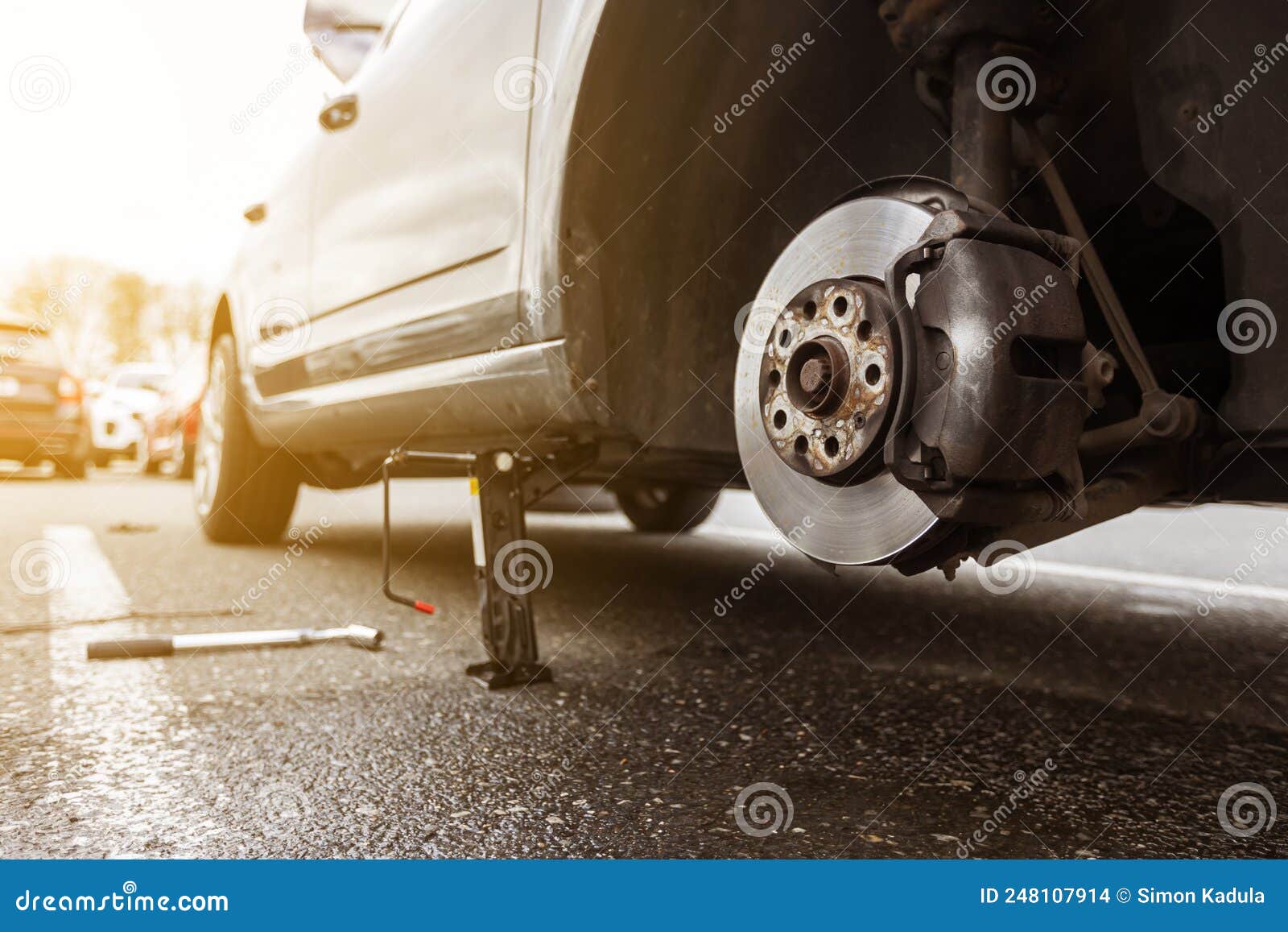 Process of Self-replacing Car Wheel after Crash, Automotive Concept ...