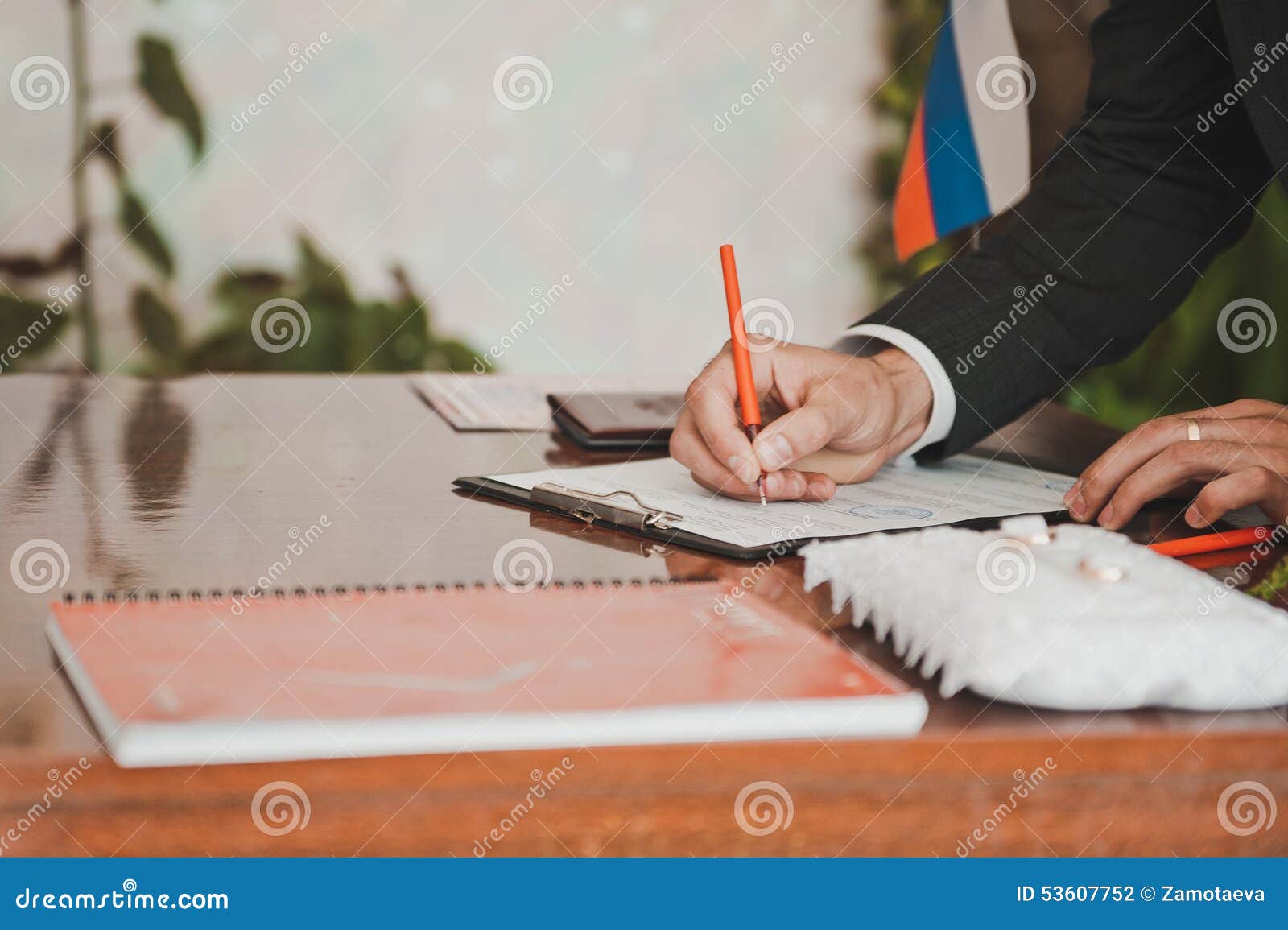 Process of Signing of the Contract 1885. Stock Photo - Image of ...