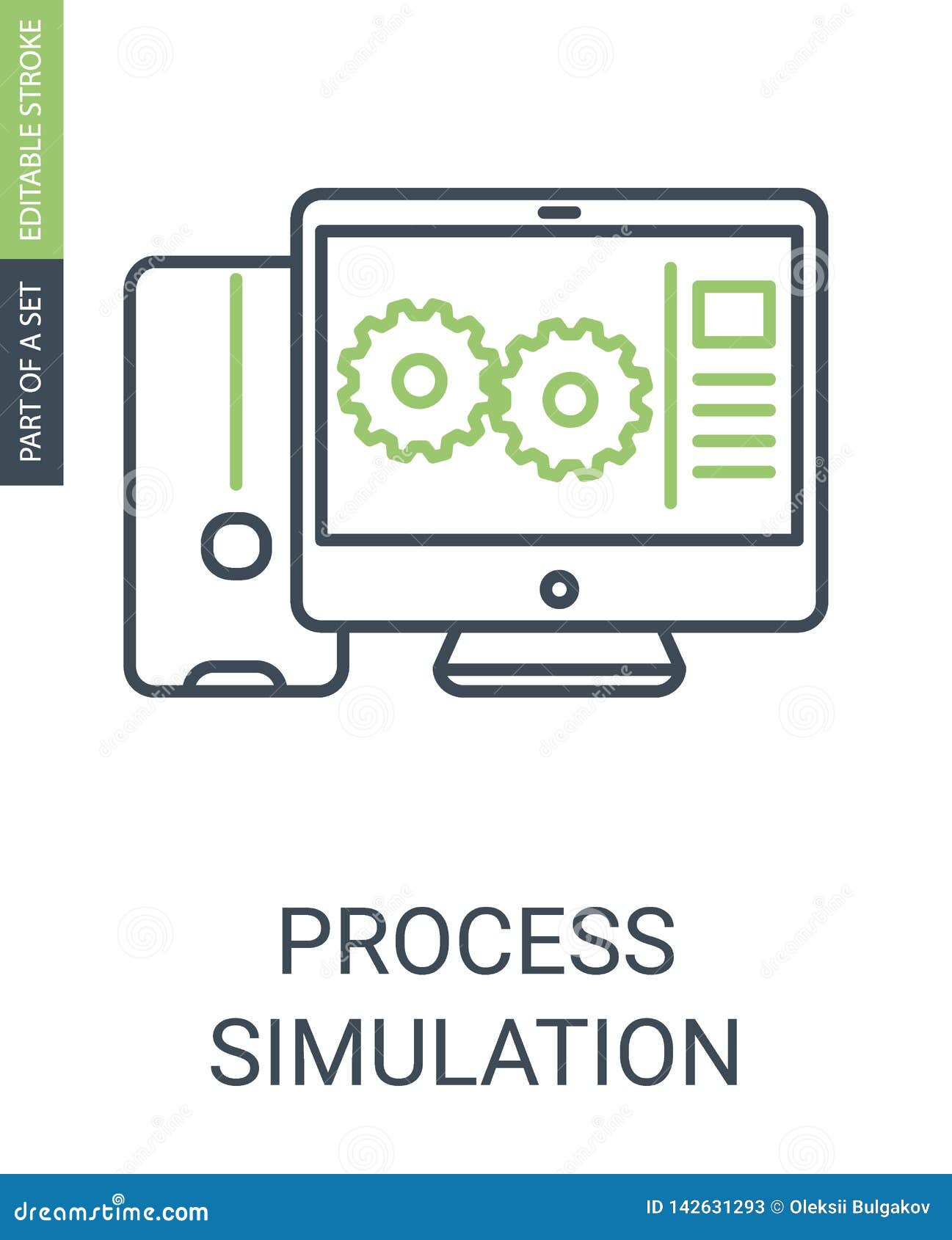 Process Simulation Simple Icon with Editable Stroke Stock Vector ... Process Simulation Simple Icon with Editable Stroke Stock Vector ...