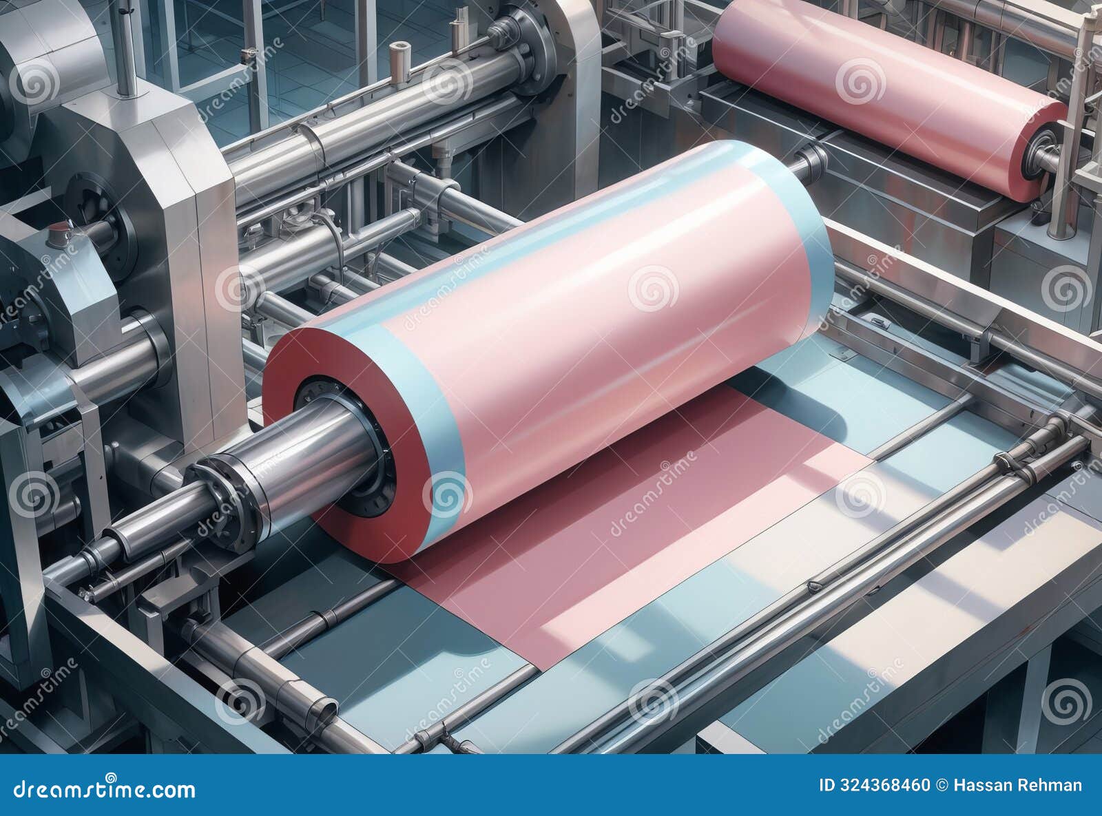 The Process of Smoothing the Interior of a Cylinder Stock Illustration ...