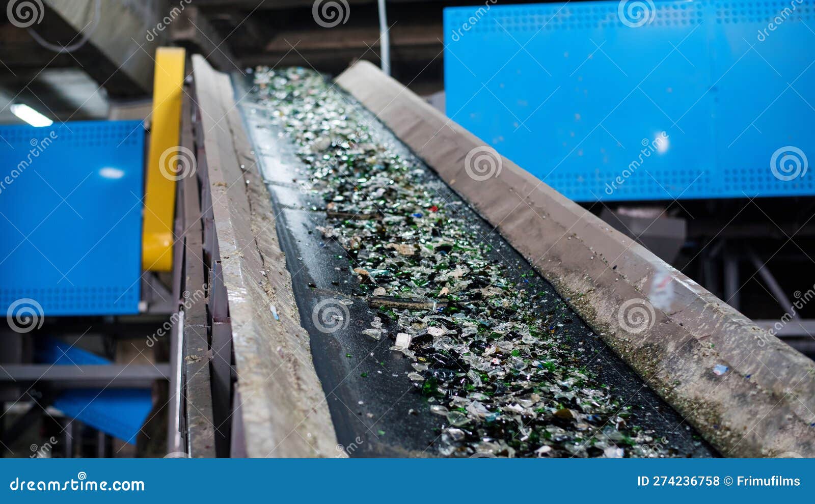 Sorting Glass Garbage at Waste Sorting Plant Stock Photo - Image of ...