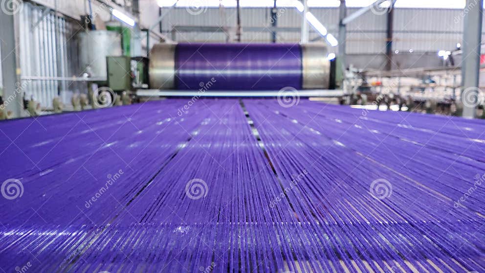 Process of Starch Yarn in Textile Factories Stock Photo - Image of ...
