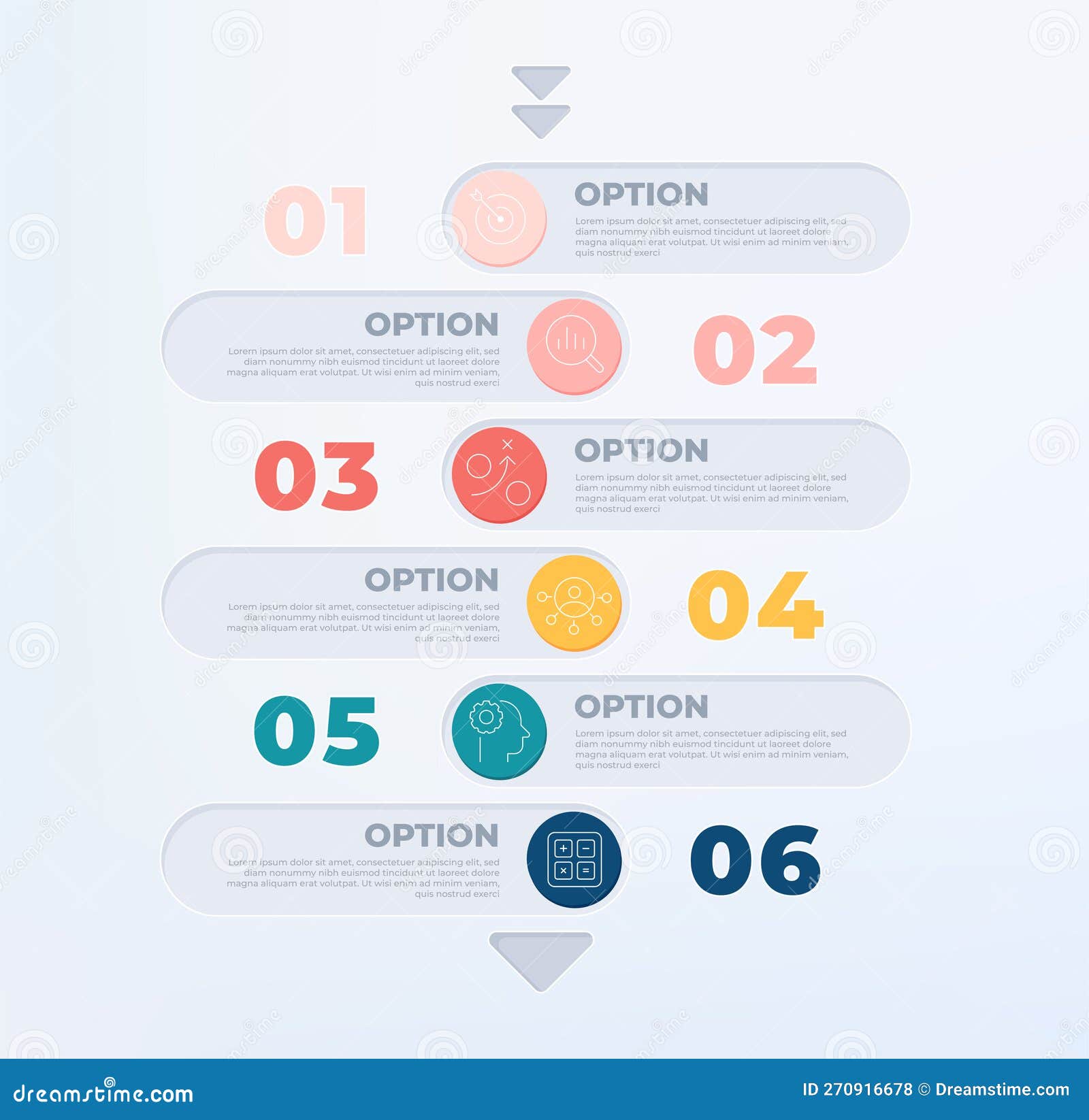 6 Process Step Infographic Template. 6 Step Diagram Business Line Stock ...