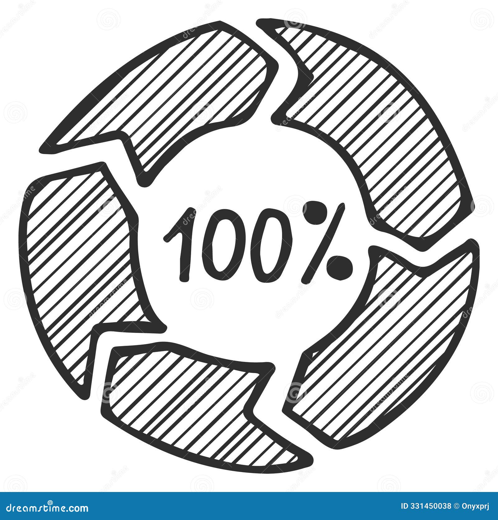 Process Steps Diagram Doodle. Rotating Arrows Symbol Stock Vector ...