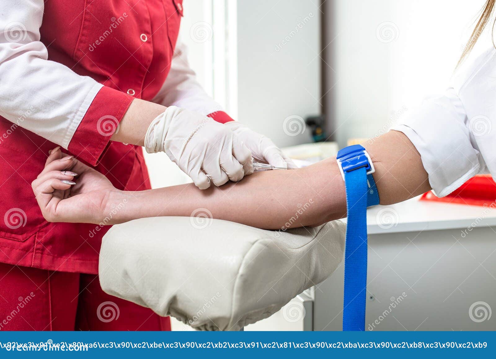 The Process of Taking Blood from the Vein from the Hand. Stock Image ...