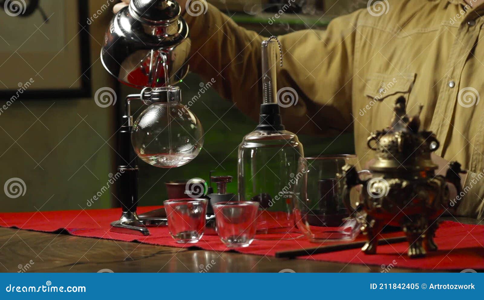 Process of Tea in the Siphon Traditions of Asia Stock Video - Video of ...