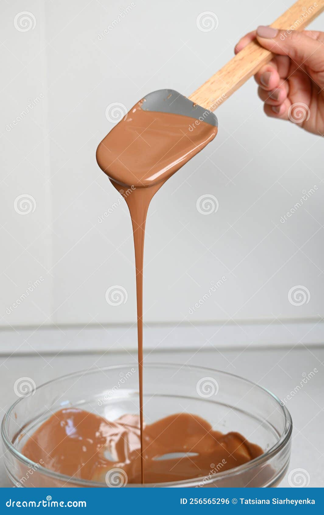 The Process of Tempering Chocolate and Making Chocolates. Pastry Chef ...