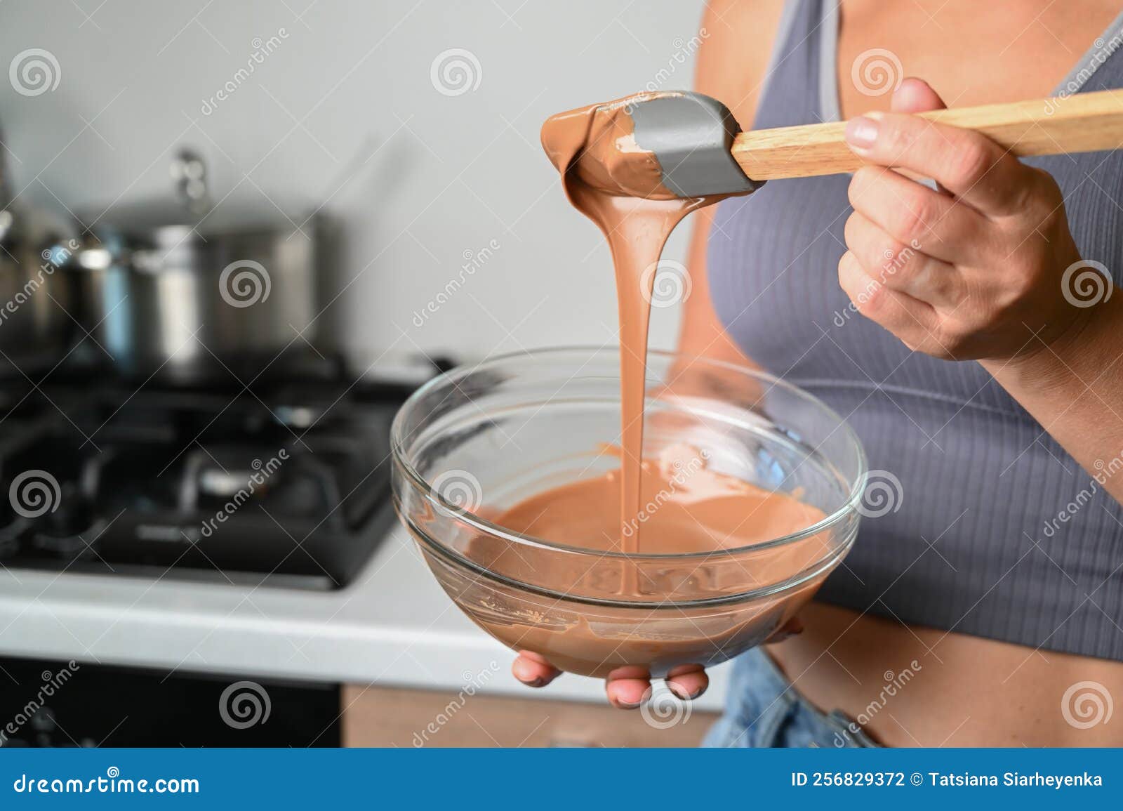 The Process of Tempering Chocolate and Making Chocolates. Pastry Chef ...