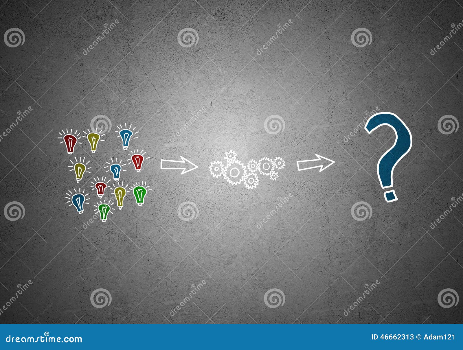 Process of thinking stock image. Image of component, concept - 46662313