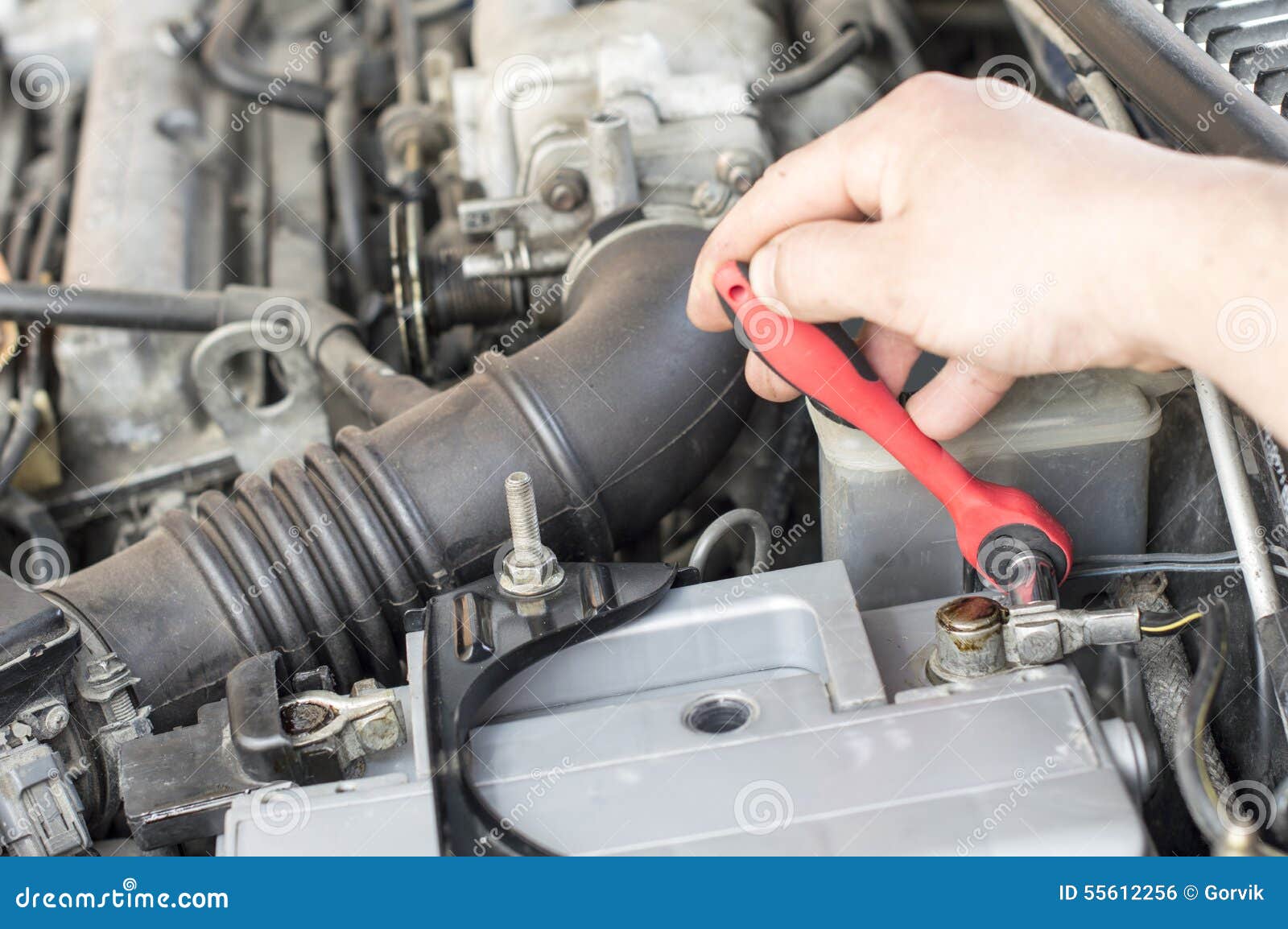 The Process of Tightening Bolts To Fix Stock Photo - Image of ...