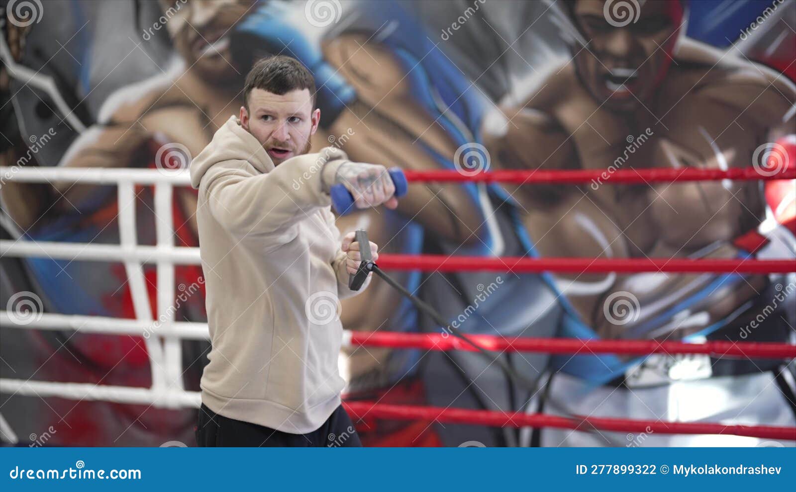 Process of Training a Male Boxer, Slow Motion Stock Footage - Video of ...