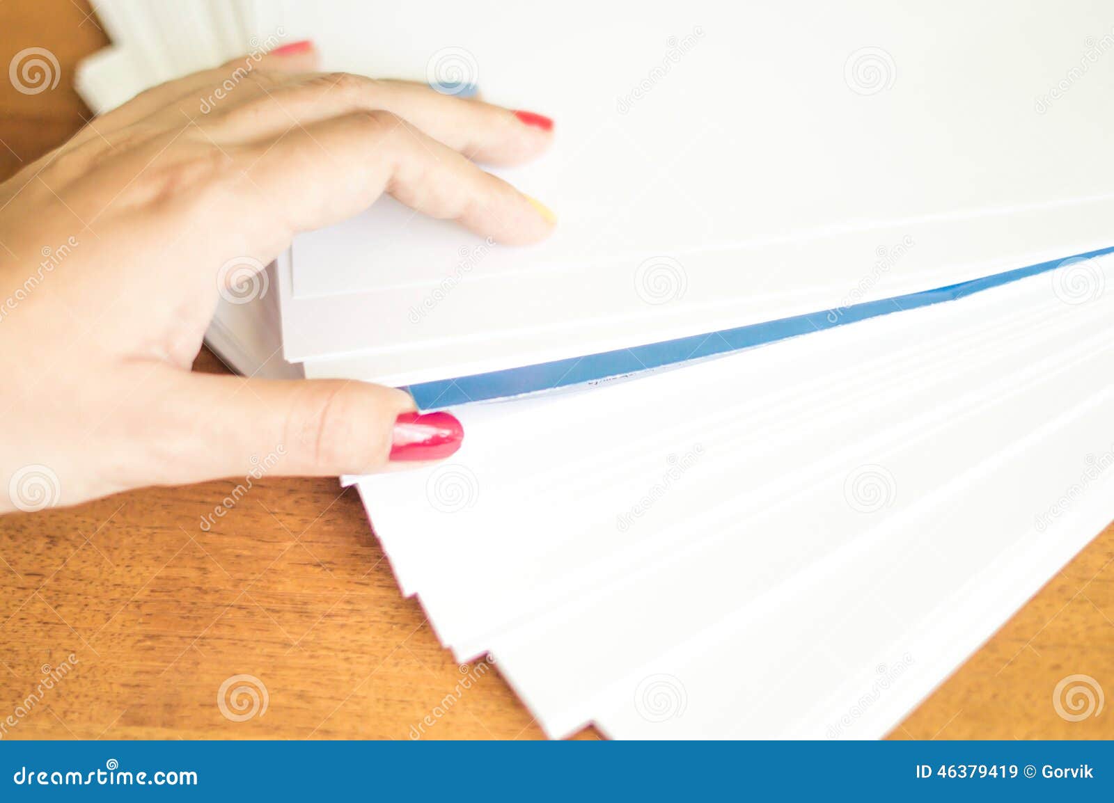 The Process of Turning White Office Paper Stock Image - Image of ...
