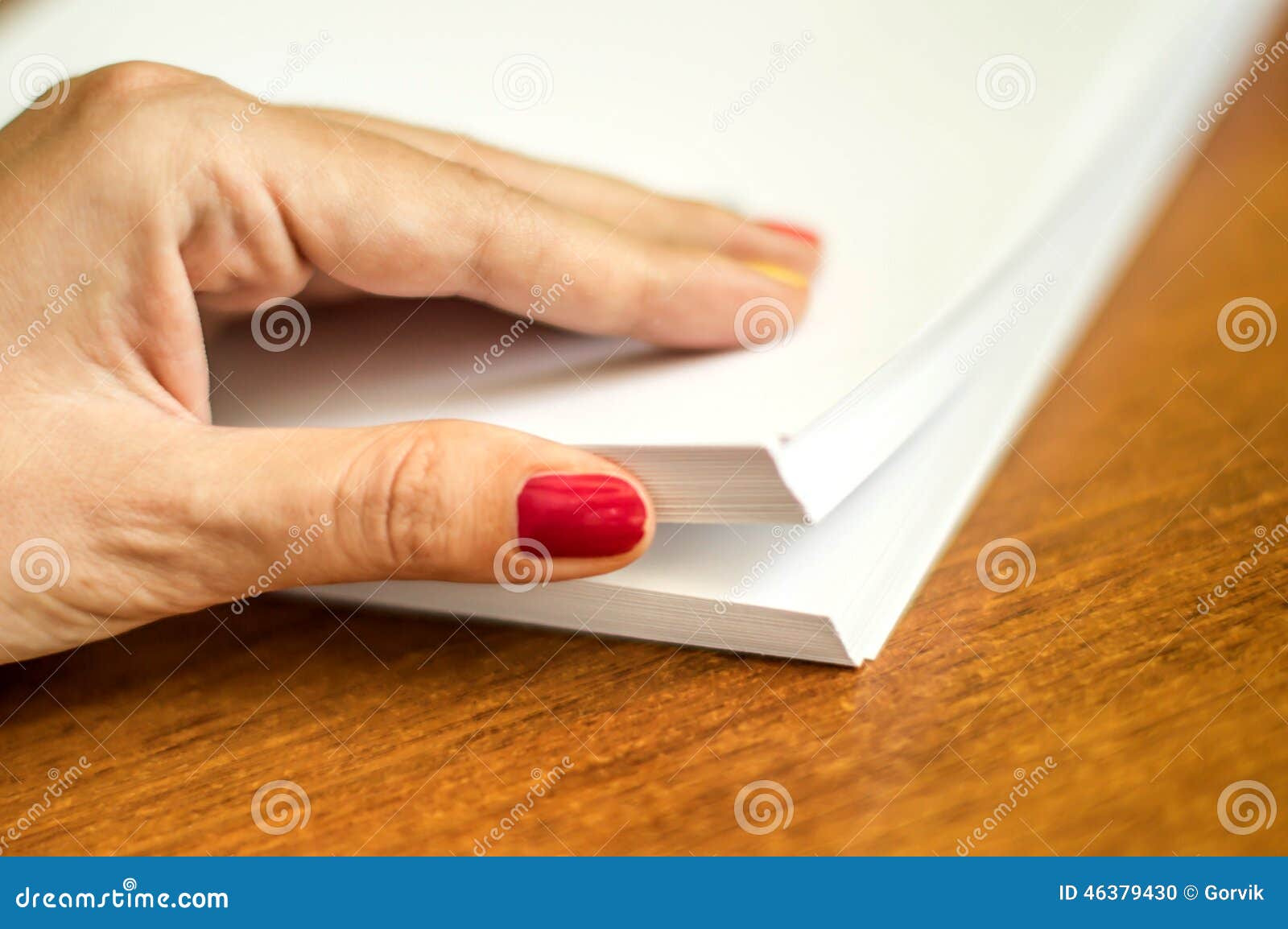 The Process of Turning White Office Paper Stock Photo - Image of check ...