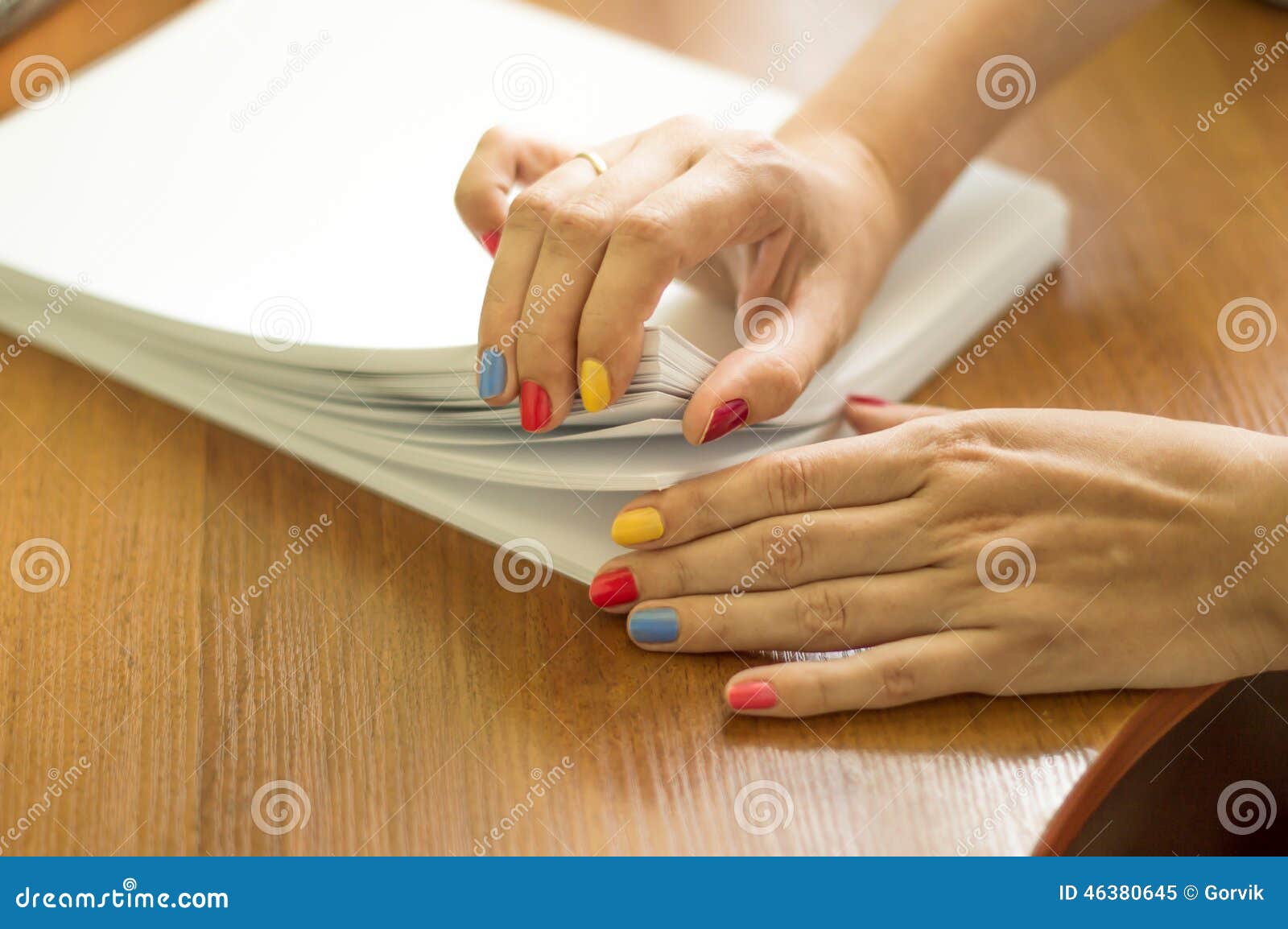 The Process of Turning White Office Paper Stock Image - Image of paper ...