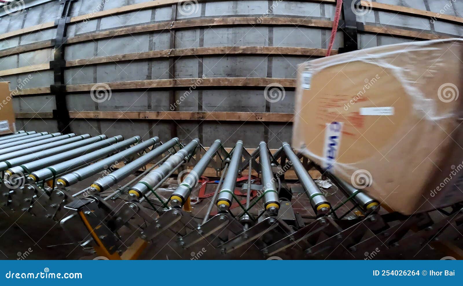 The Process of Unloading Boxes from a Truck. Goods are Unloaded from ...