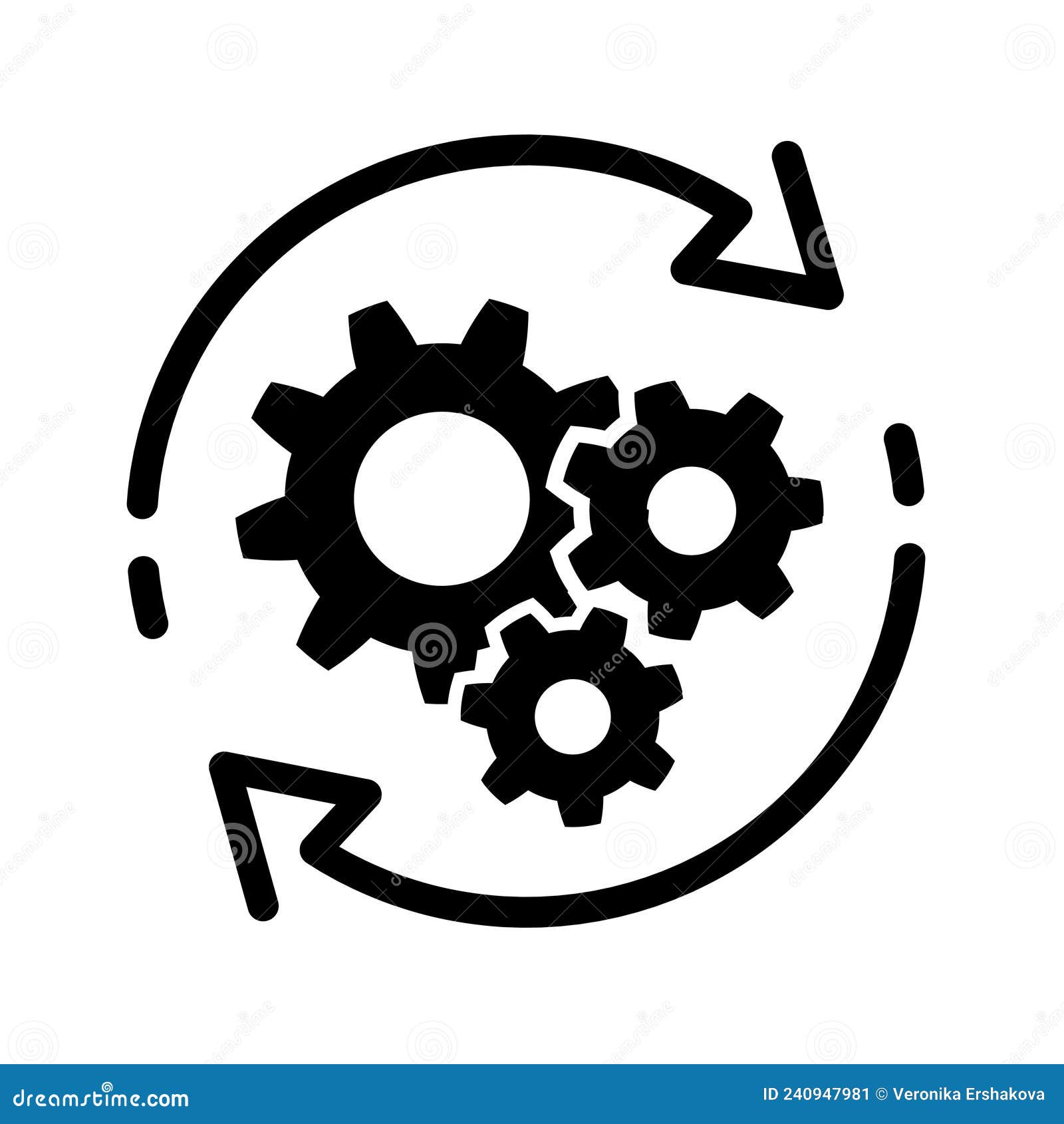 Process Icon, Technology, Engine Symbol Stock Vector - Illustration of ...