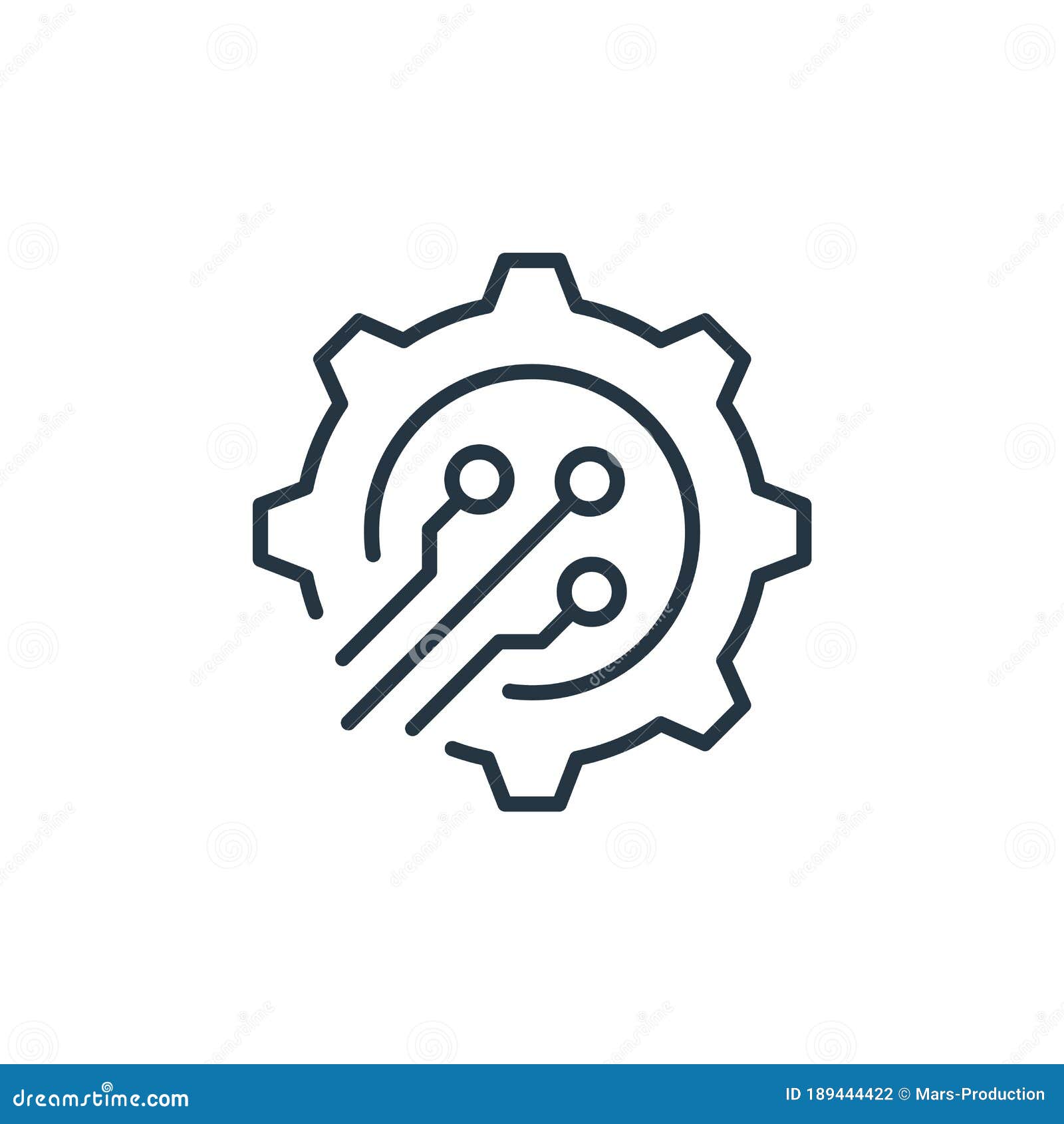 Process Vector Icon Isolated on White Background. Outline, Thin Line ...