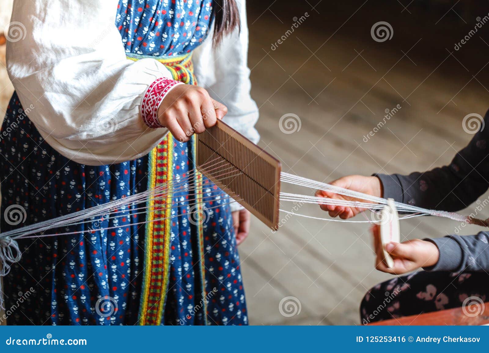 Process of Weaving, Dyeing, Weaving Ancient Stock Photo - Image of ...