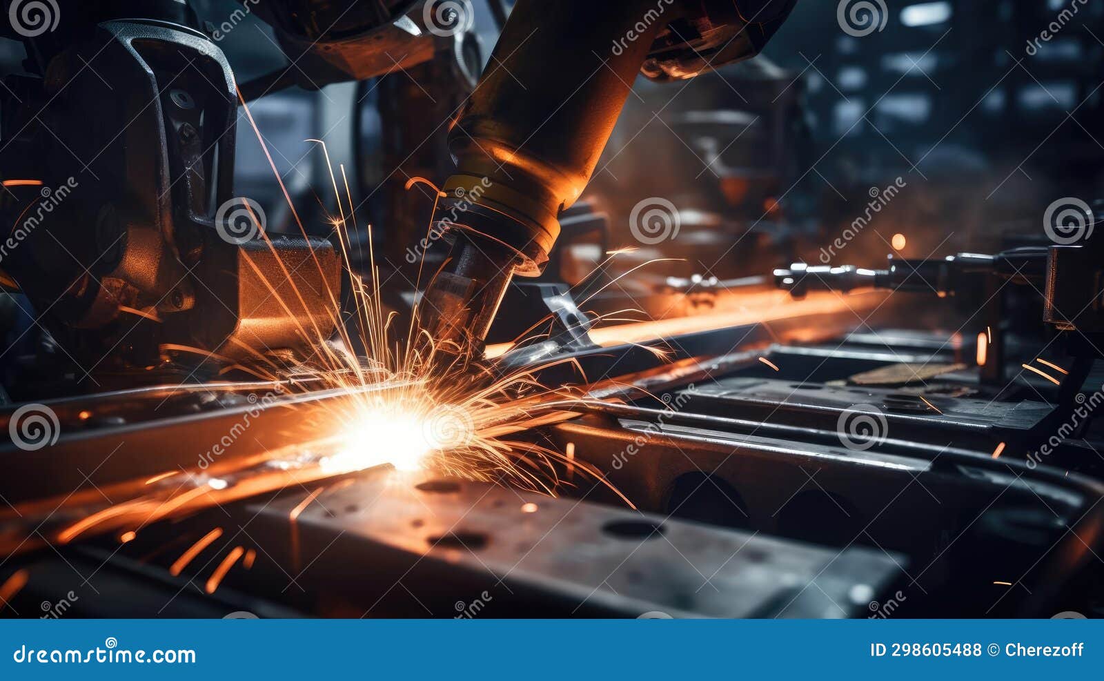 Data Welding Process by Automatic Welding Stock Illustration ...