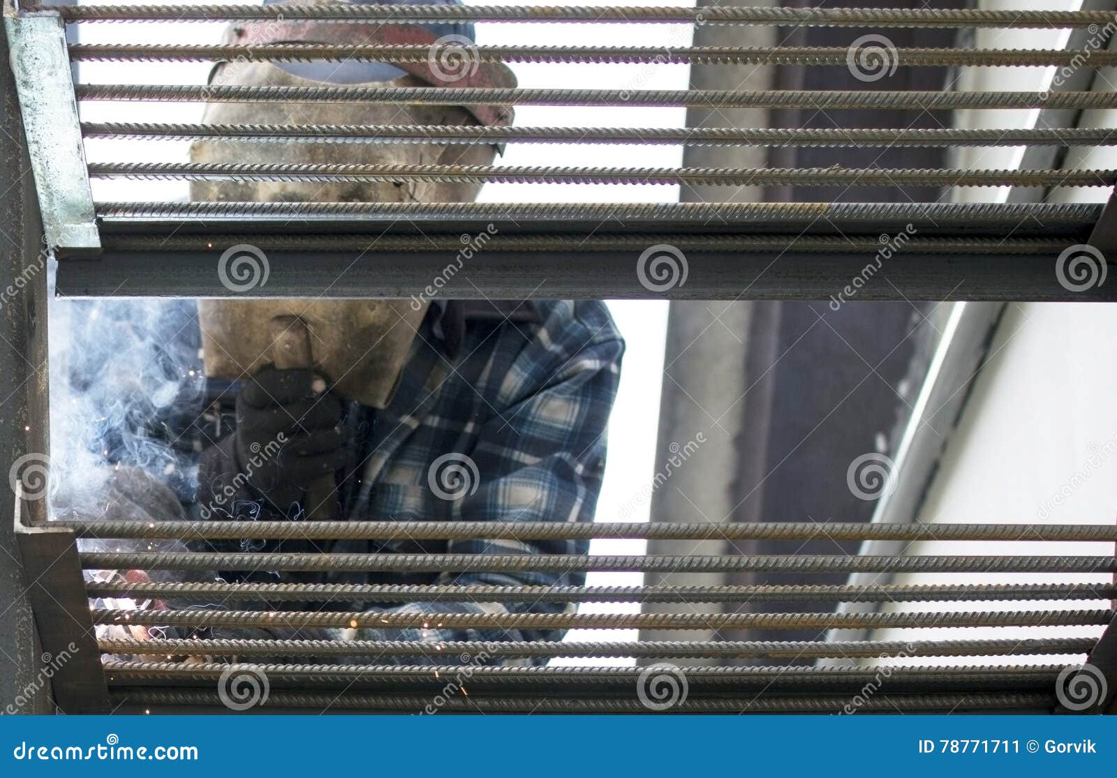 The Process of Welding Metal Ladder Elements Stock Image - Image of ...