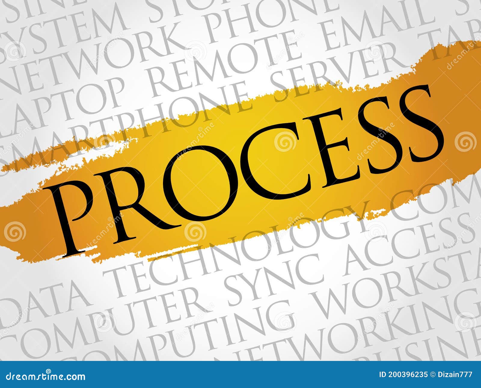 Process word cloud stock illustration. Illustration of assistance ...