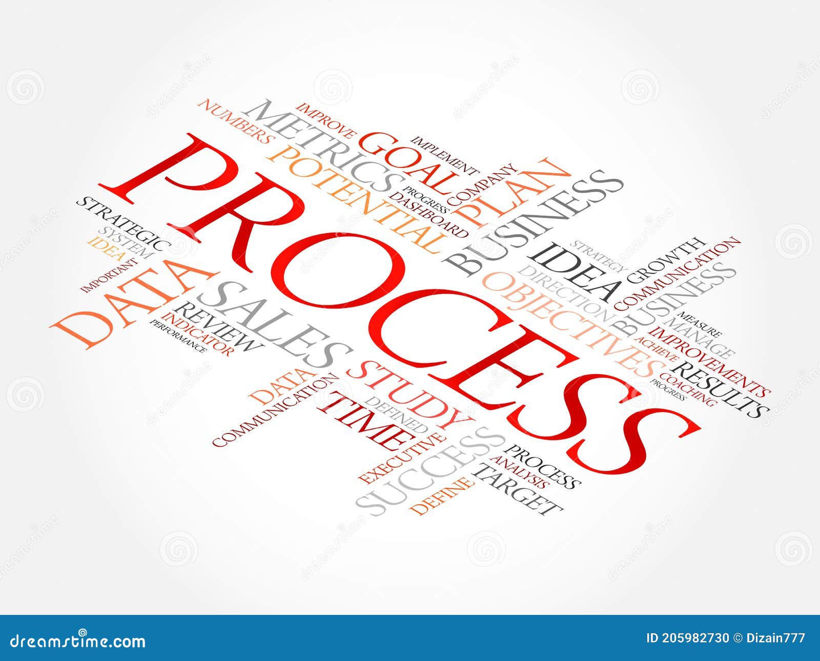 Process word cloud stock illustration. Illustration of activities ...